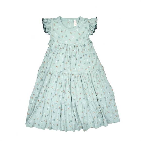 TUN TUN | Dresses | New Tun Tun Girls Ribbed Flutter Dress In Jade ...